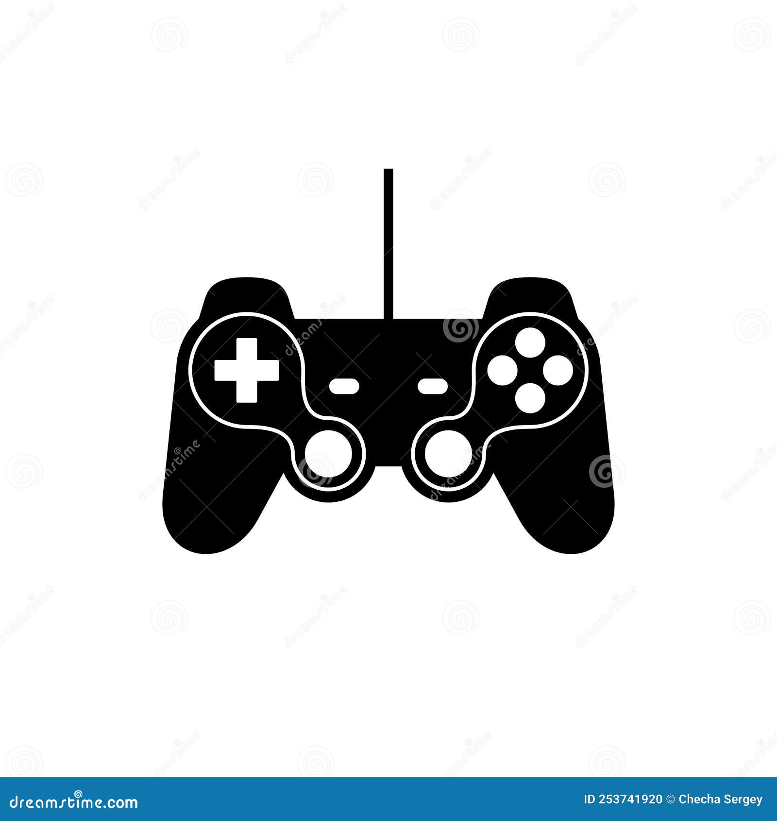 Game Joystick Icon. Symbol of Computer Games and PS. Control Panel for ...