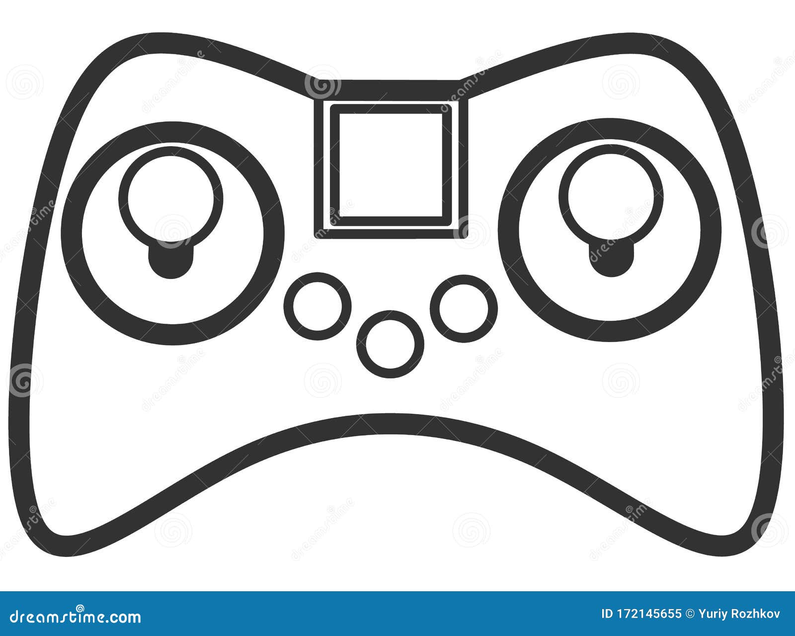 Joystick Silhouette Consisting Of Black Dots And Particles. 3D Vector ...