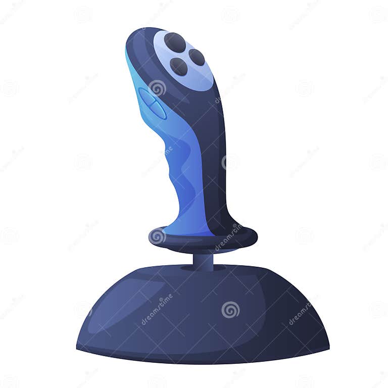 Game Joystick Vector Flat Illustration. Electronic Console Level Arm ...