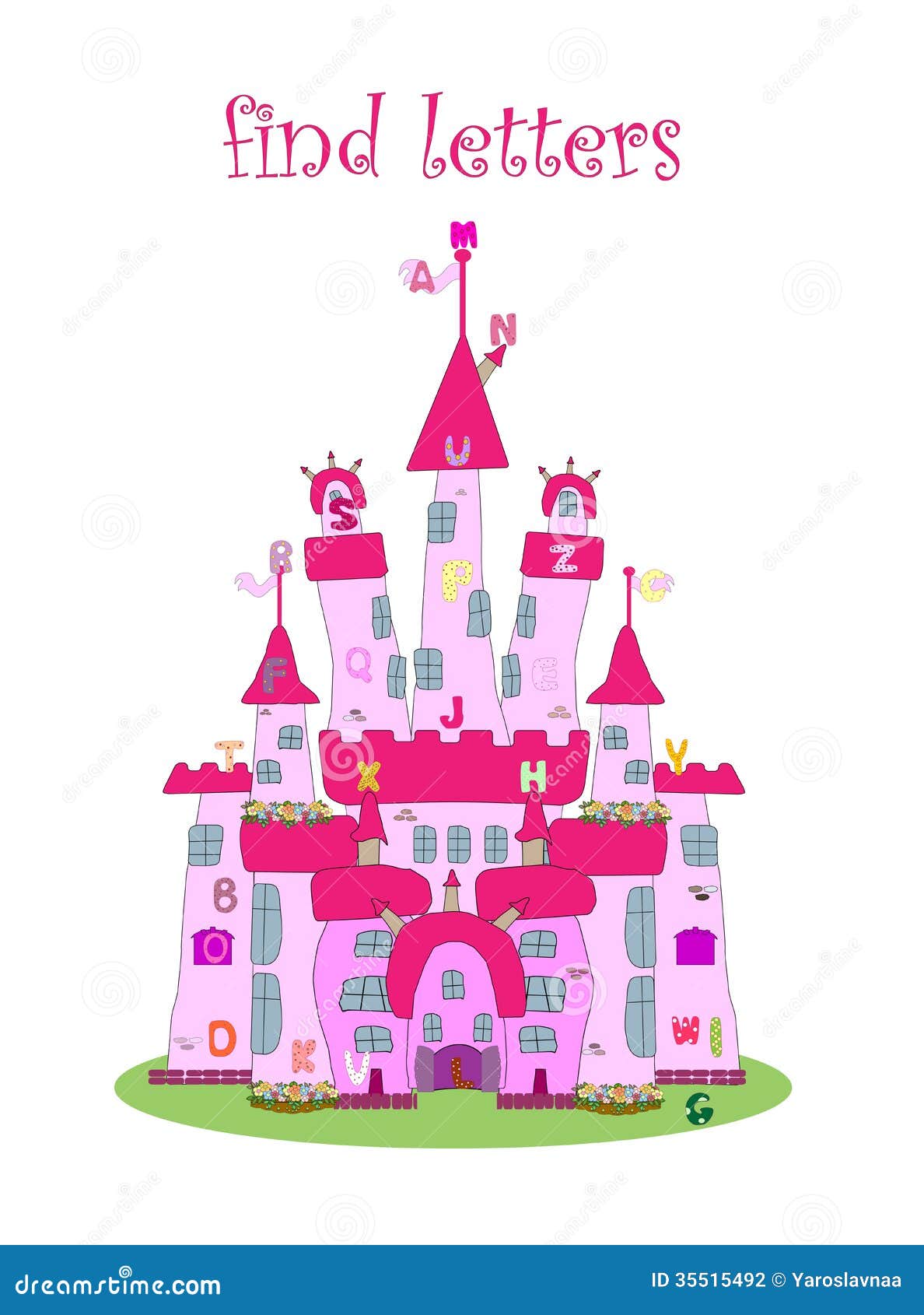 Game for Kids: Find Letters. Vector Stock Vector - Illustration of ...