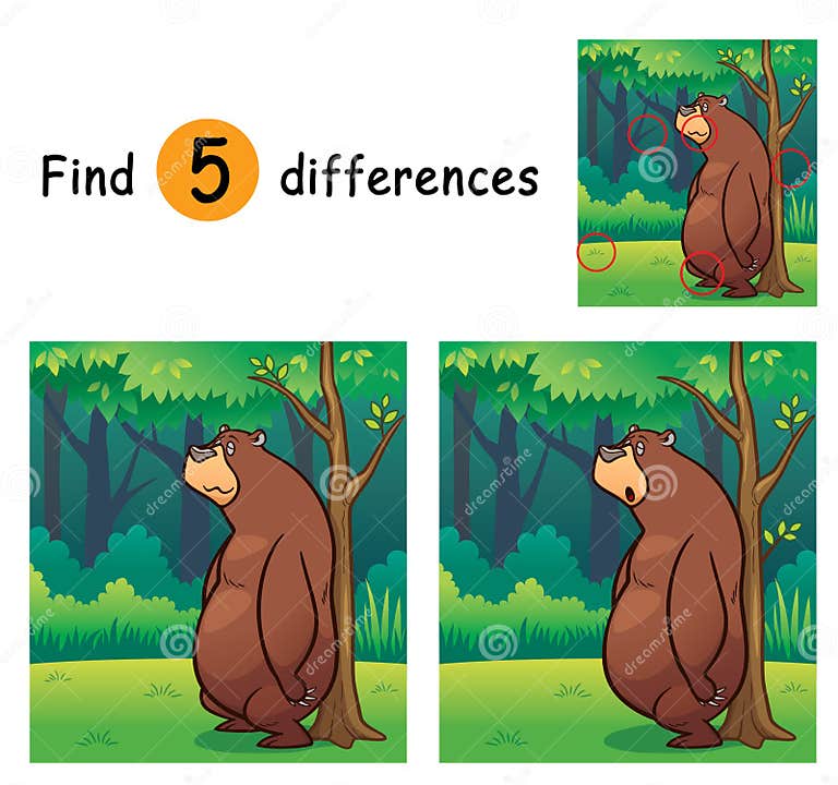 Game for Kids stock vector. Illustration of bear, pastime - 75878370