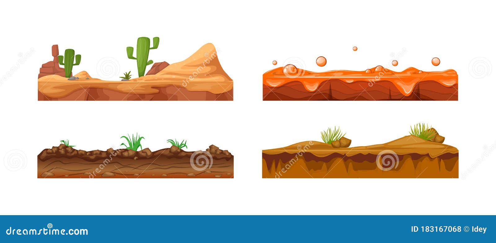 Game Landscape, Gaming Interface. Landscape for 2D Games. Scenery with ...