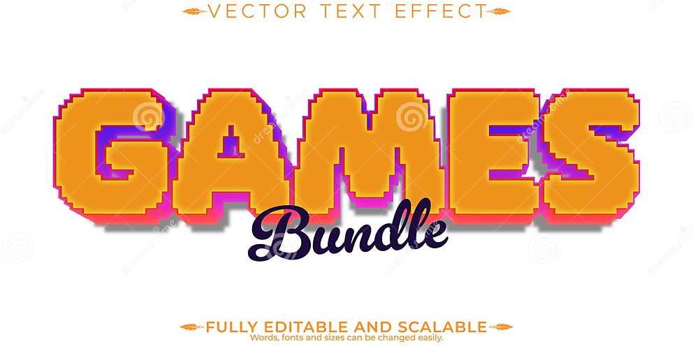Game Legend Text Effect, Editable Gaming and Cyber Text Style Stock ...