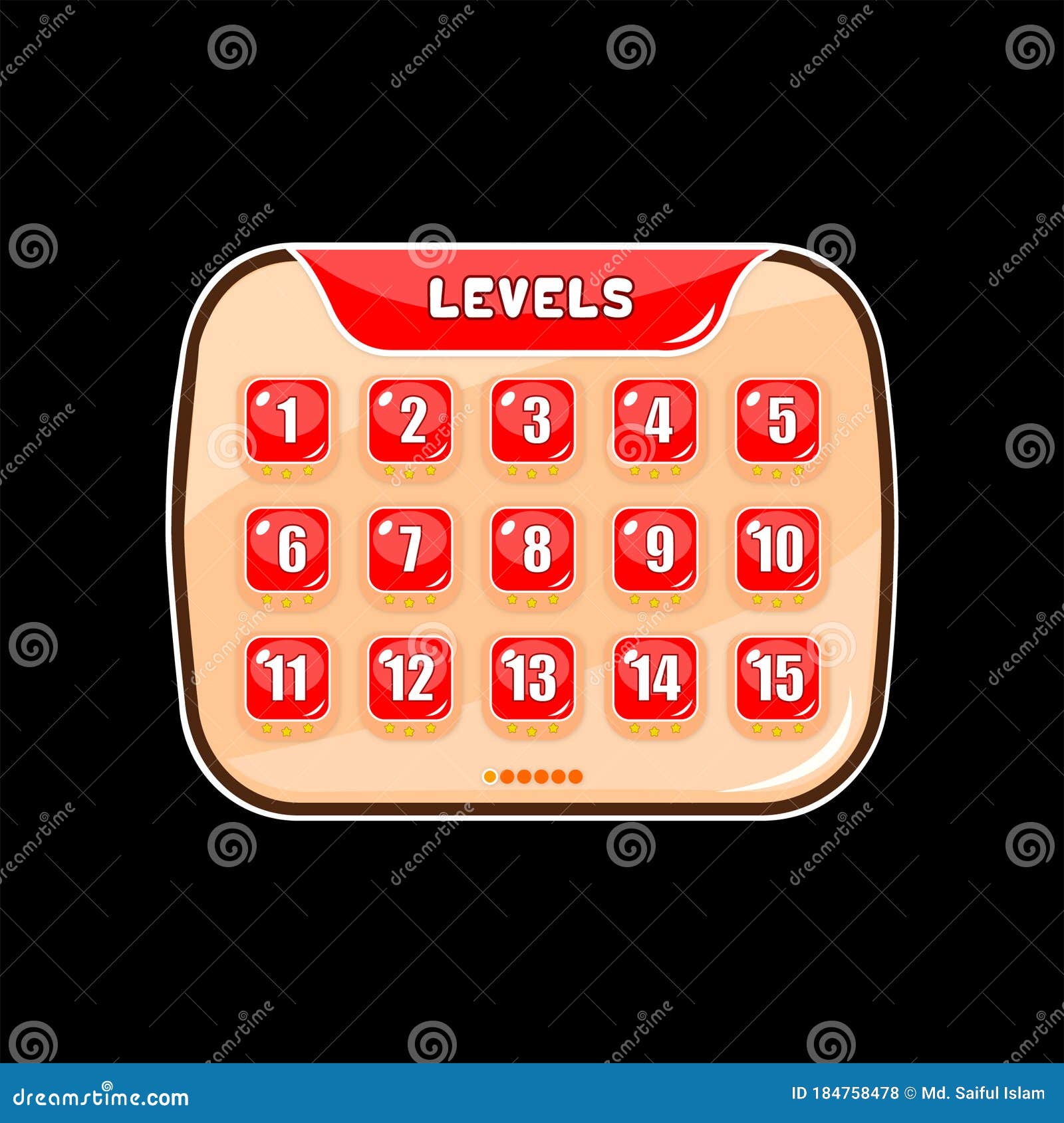 Game Levels ui kits design stock illustration. Illustration of assets ...