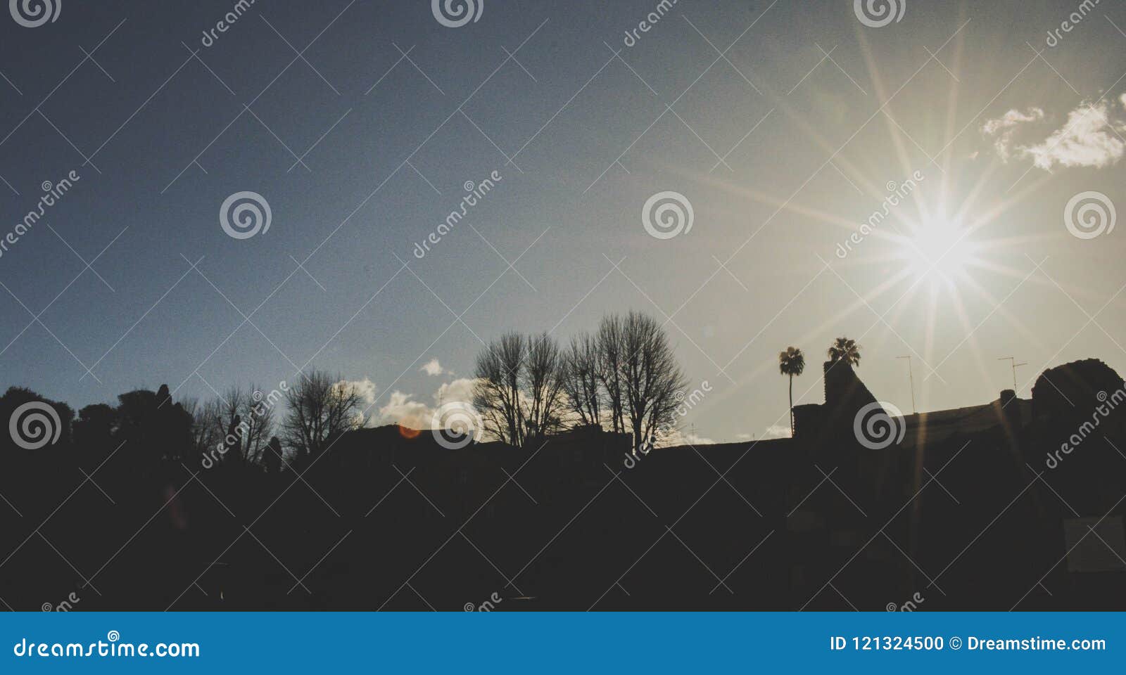 The Game is Light and Shadow during the Sunset Stock Photo - Image of ...