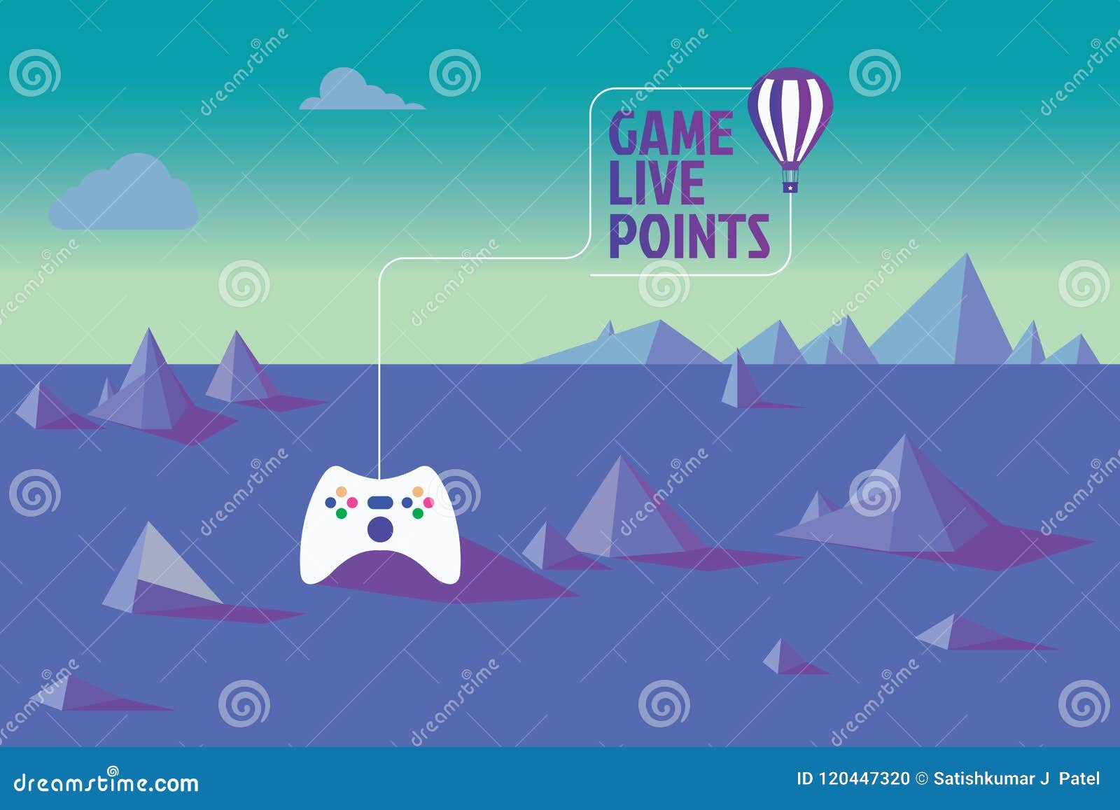 Game Live Points, Virtual Gaming Worlds Stock Illustration ...