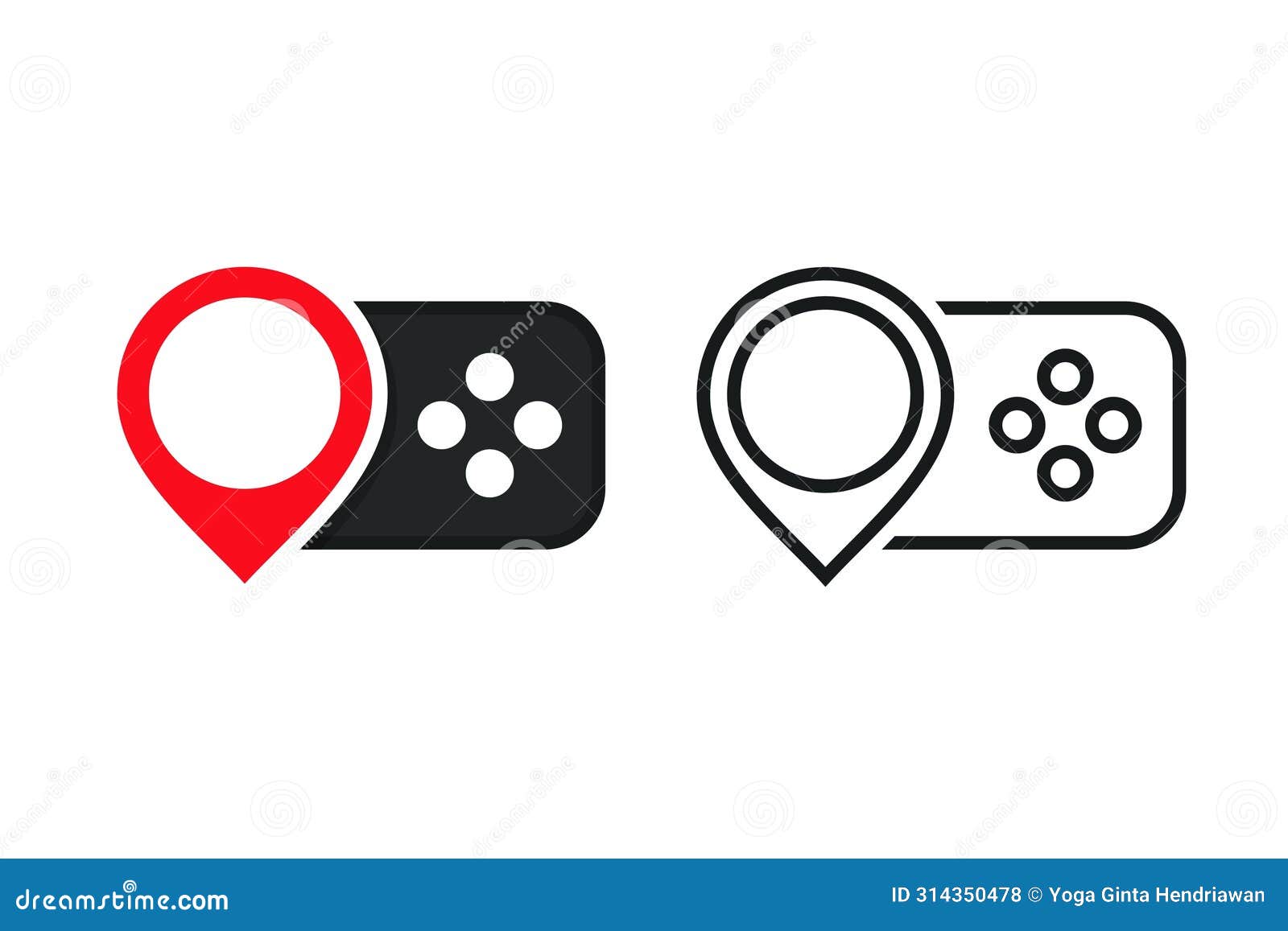 Game Location Icon. Illustration Vector Stock Vector - Illustration of ...