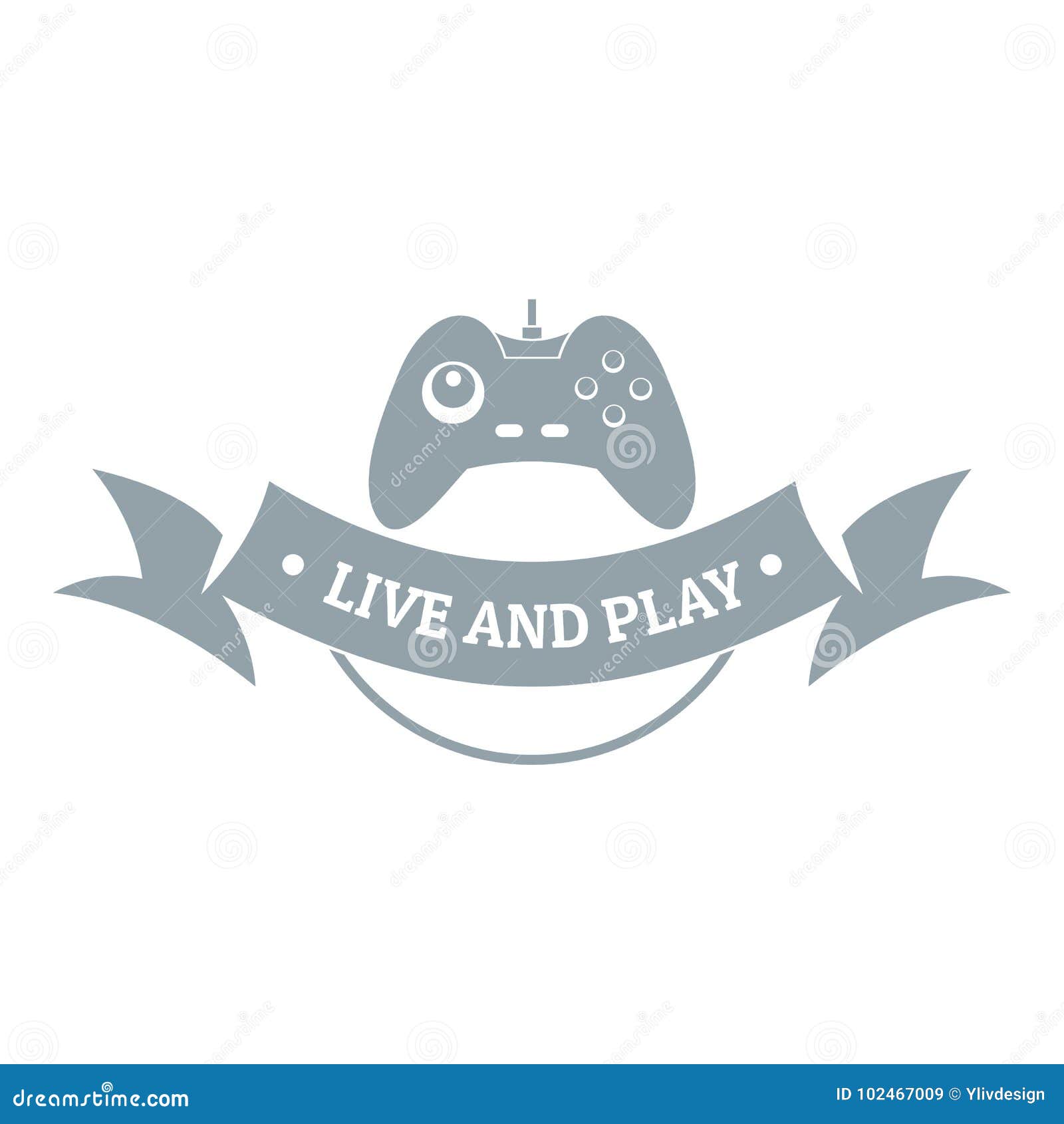 Game Logo, Simple Gray Style Stock Vector - Illustration of design ...