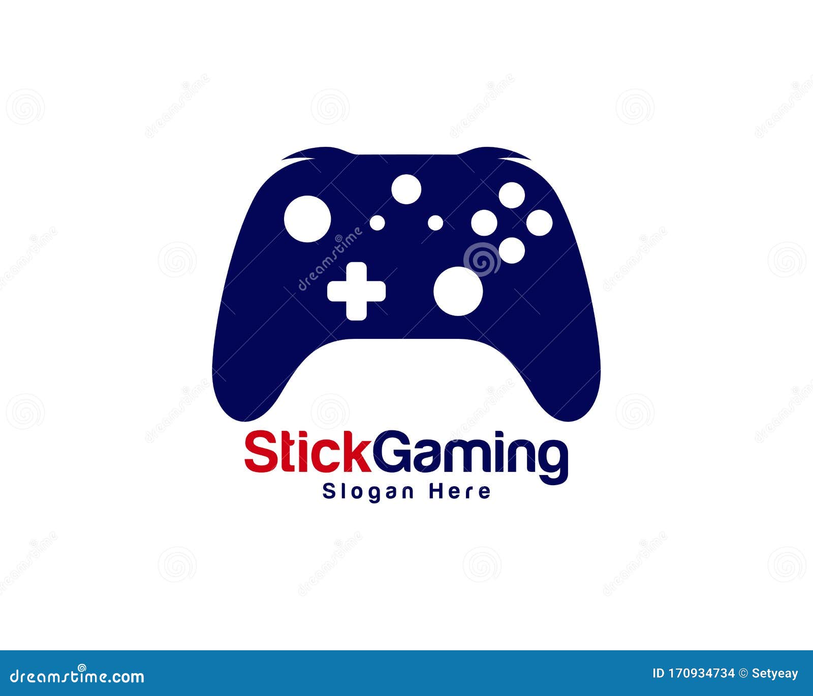 Game Logo Template Vector. Joystick Design Icon. Stylized Joystick ...