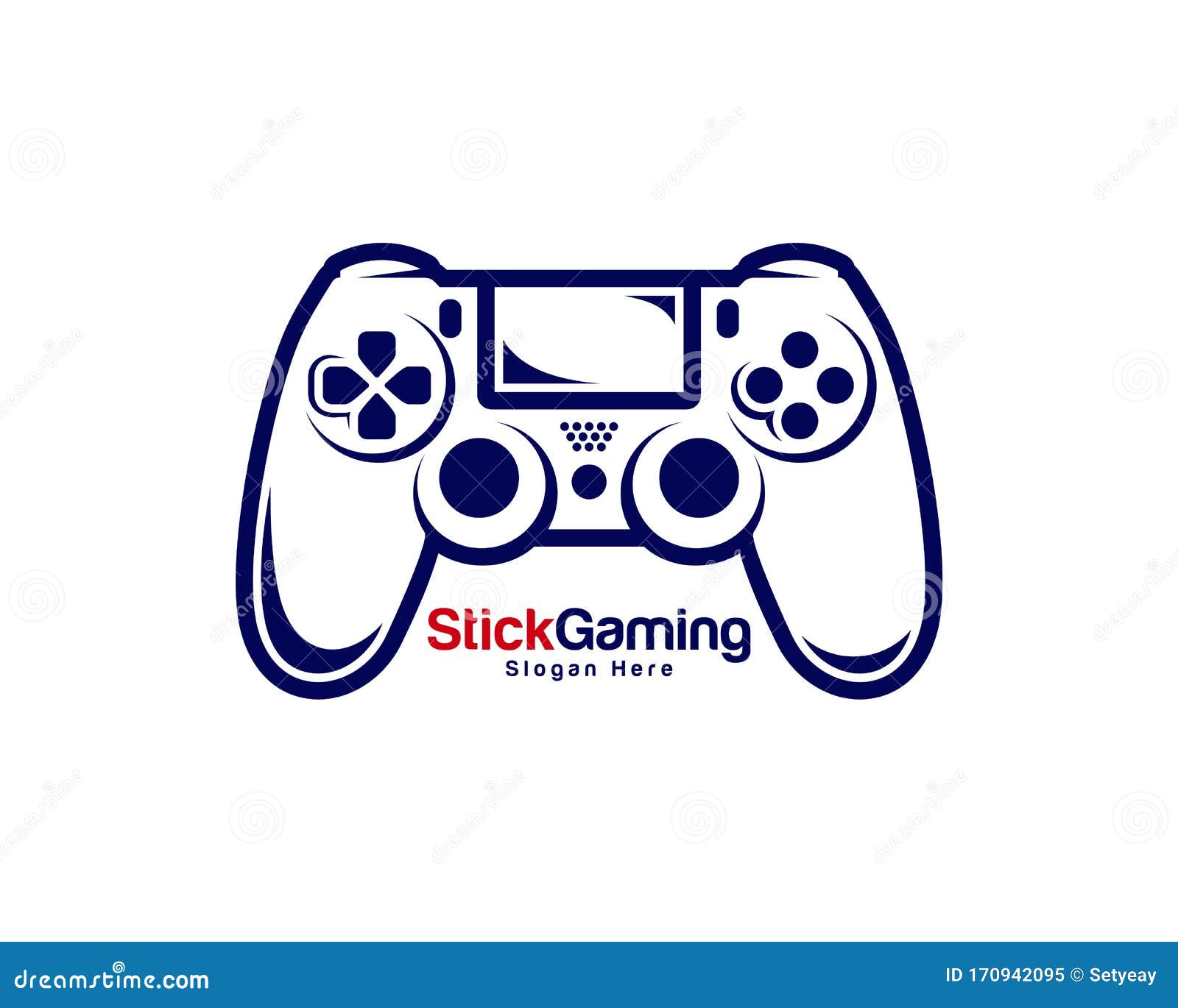 Game Logo Template Vector. Joystick Design Icon. Stylized Joystick ...