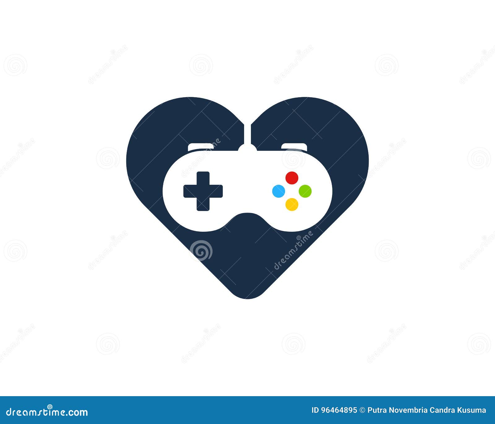 Game Love Icon Logo Design Element Stock Vector - Illustration of heart ...