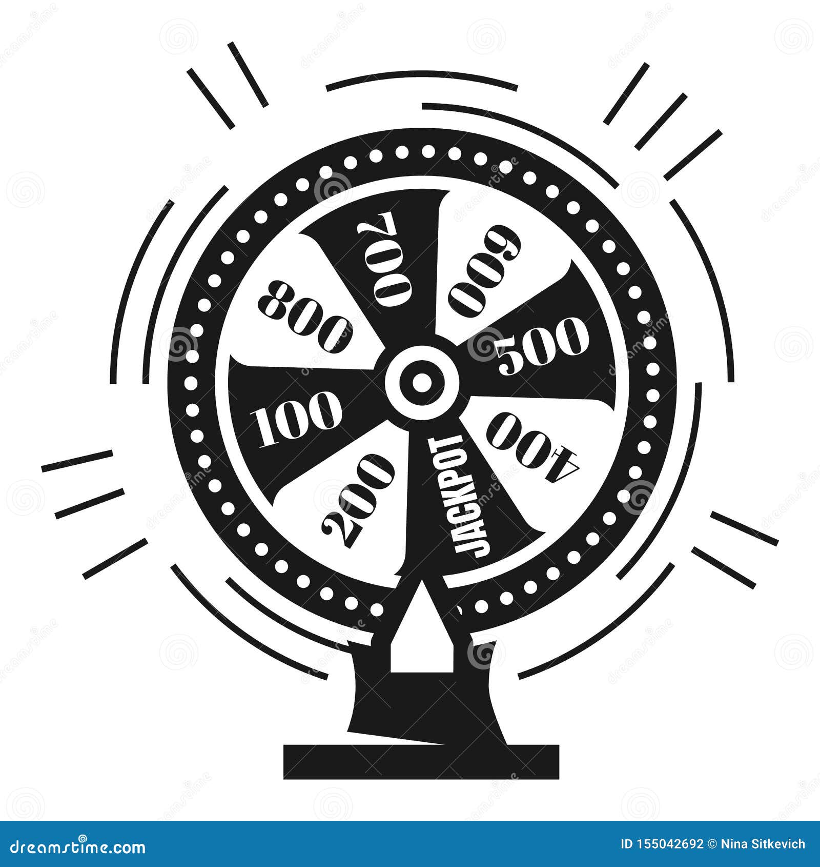 Game Lucky Wheel Icon, Simple Style Stock Vector - Illustration of ...