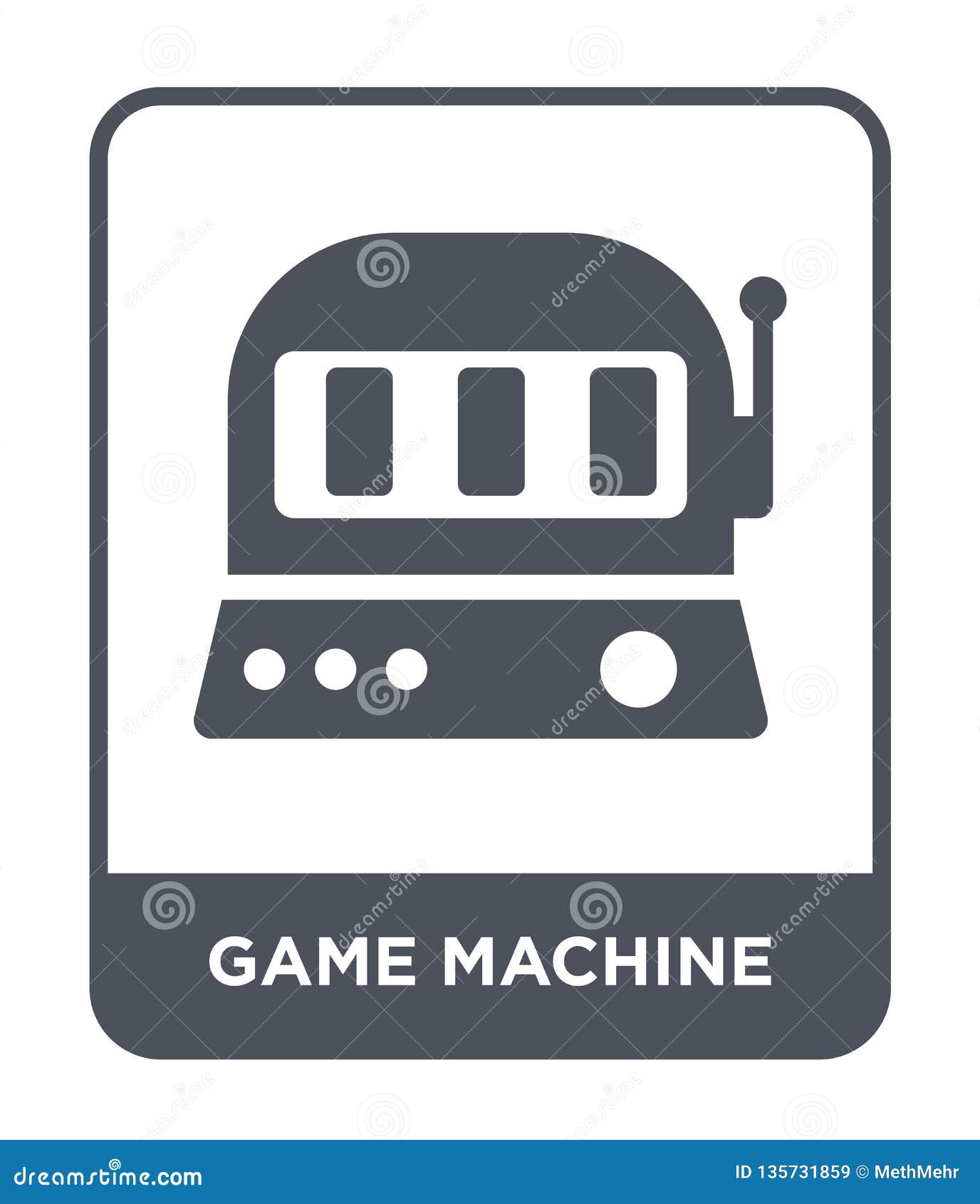 Game Machine Icon in Trendy Design Style. Game Machine Icon Isolated on ...