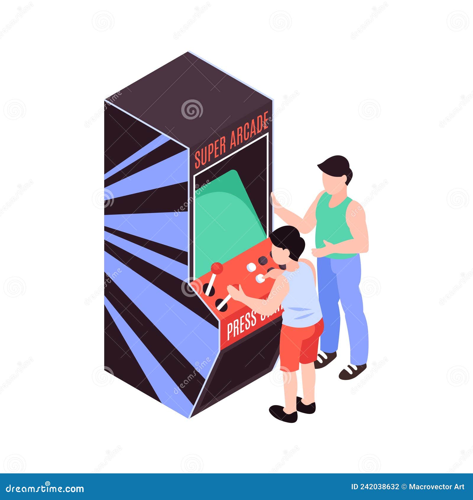 Game Machine Illustration stock vector. Illustration of machine - 242038632