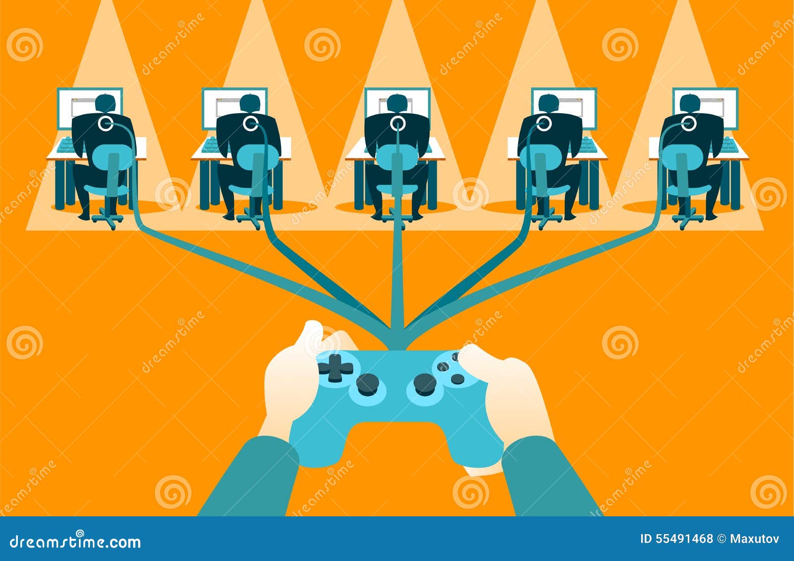 Game Management Staff in the Office Stock Vector - Illustration of ...