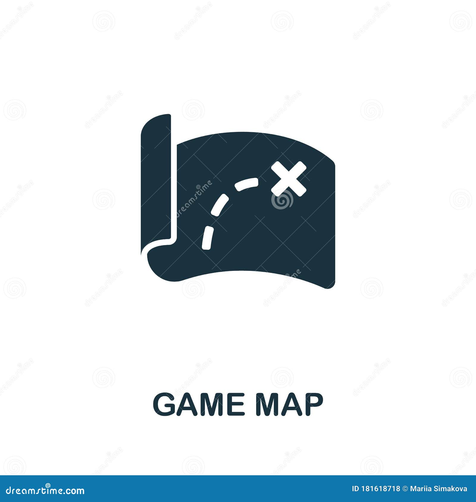 Game Map Icon from Video Games Collection. Simple Line Game Map Icon ...