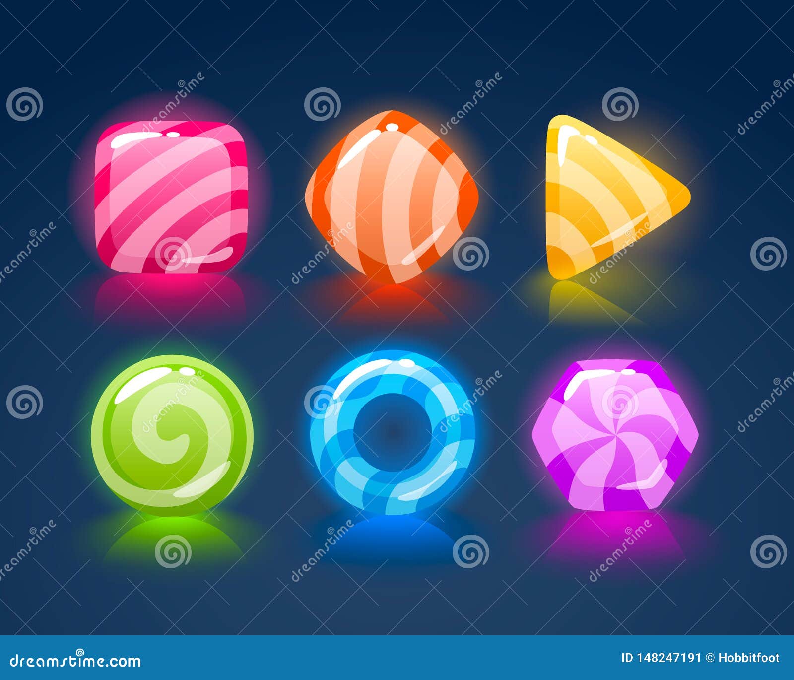 Game Match Icon. Square Set in Different Colors Stock Vector ...