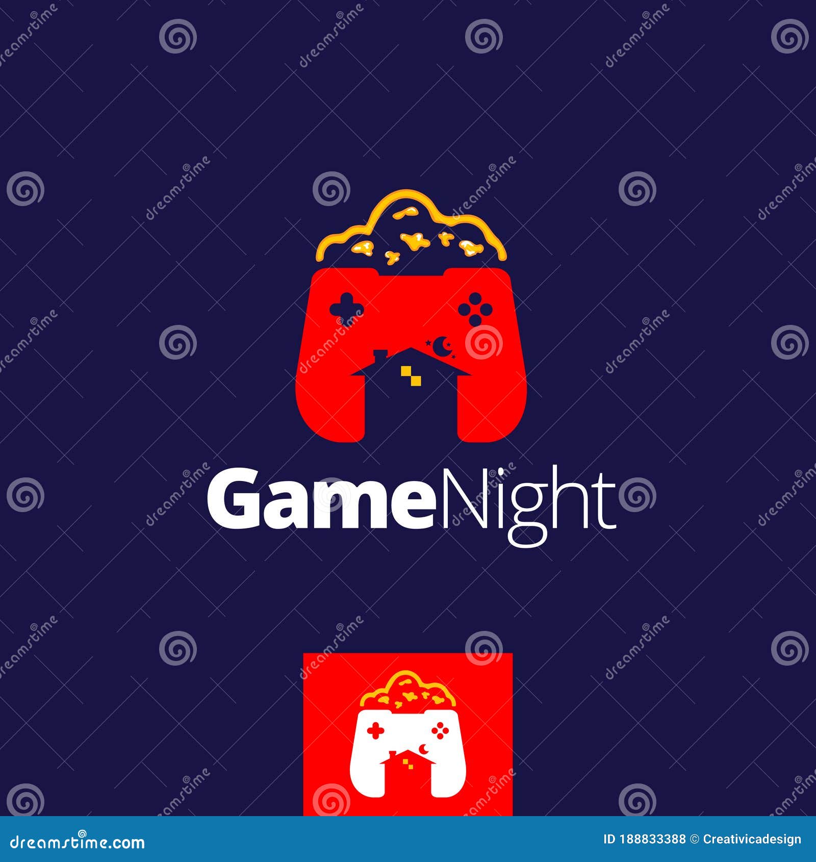 Game Night symbol vector stock vector. Illustration of game - 188833388
