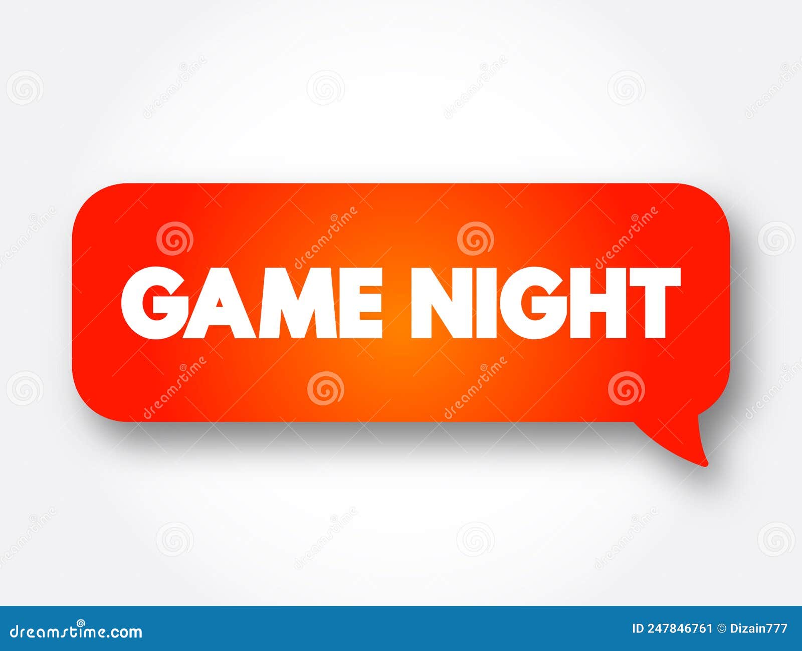 Game Night Text Message Bubble, Concept Background Stock Illustration ...