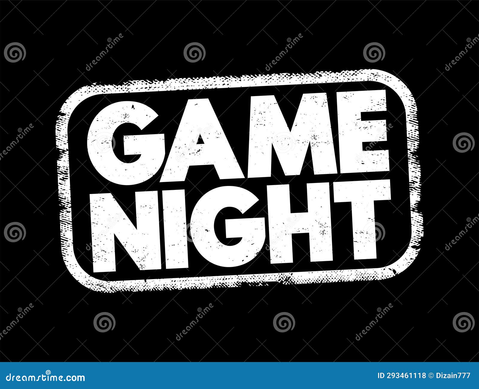 Game Night Text Stamp, Concept Background Stock Photo - Image of board ...