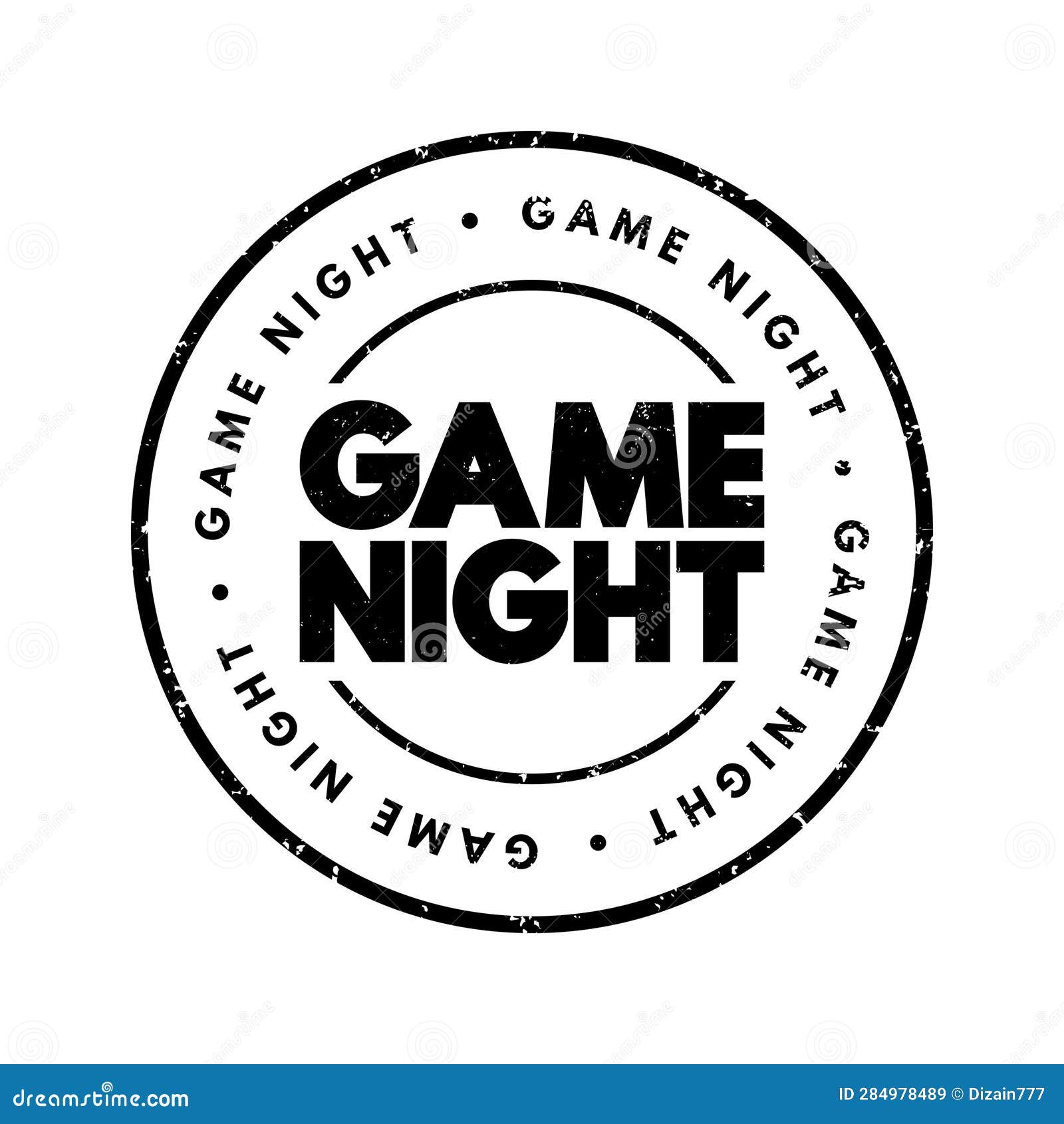 Game Night Text Stamp, Concept Background Stock Image - Image of game ...