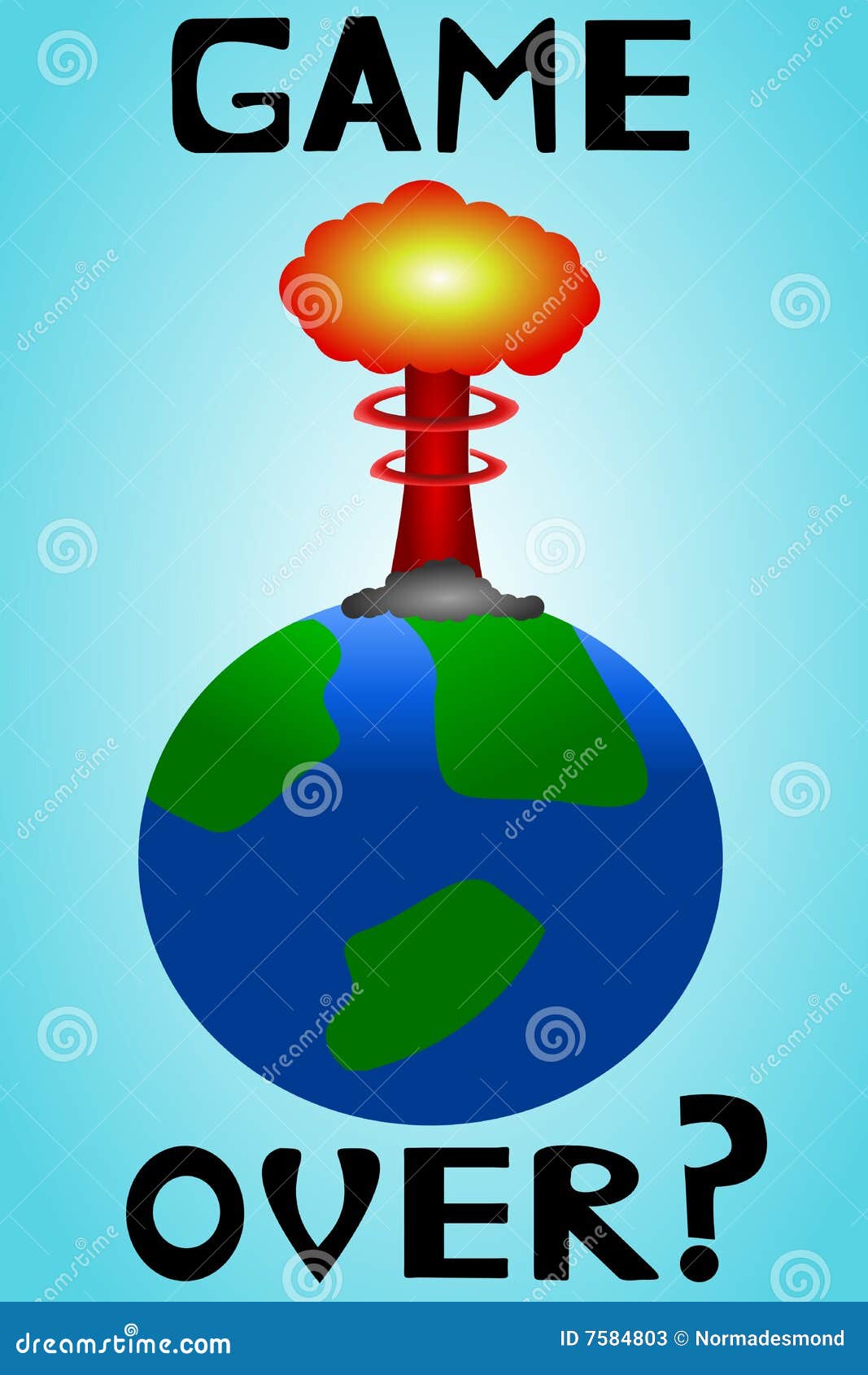 Game over stock illustration. Illustration of earth, planet - 7584803