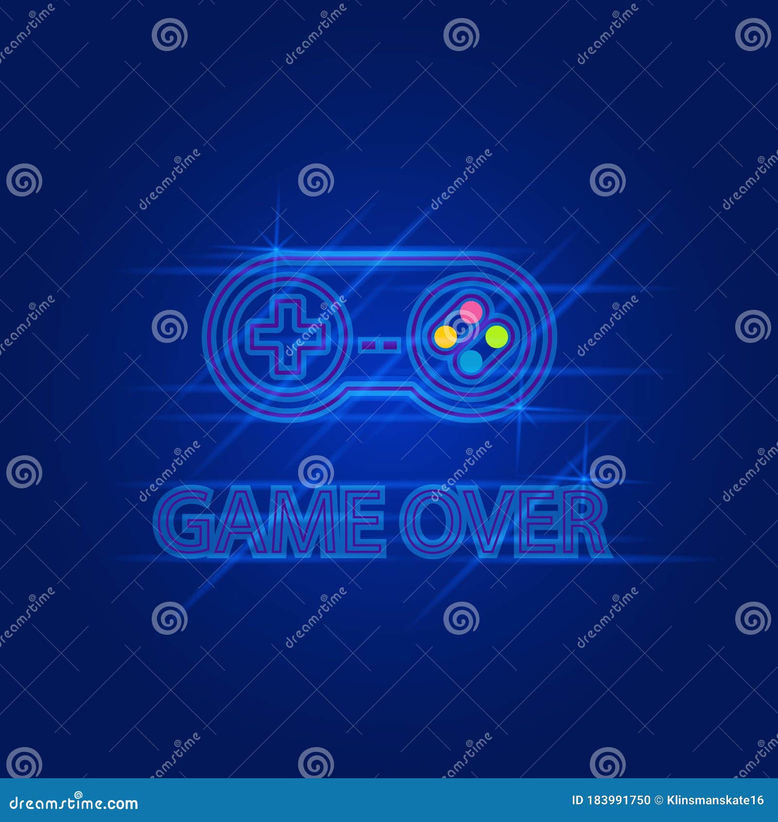 Game Over Abstract Technology Interface Banner Template Stock Photo ...