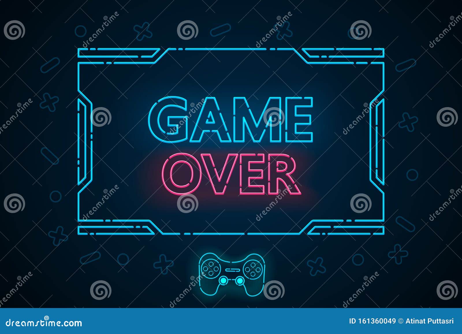 Game Over Abstract Technology Interface Hud Stock Vector - Illustration ...