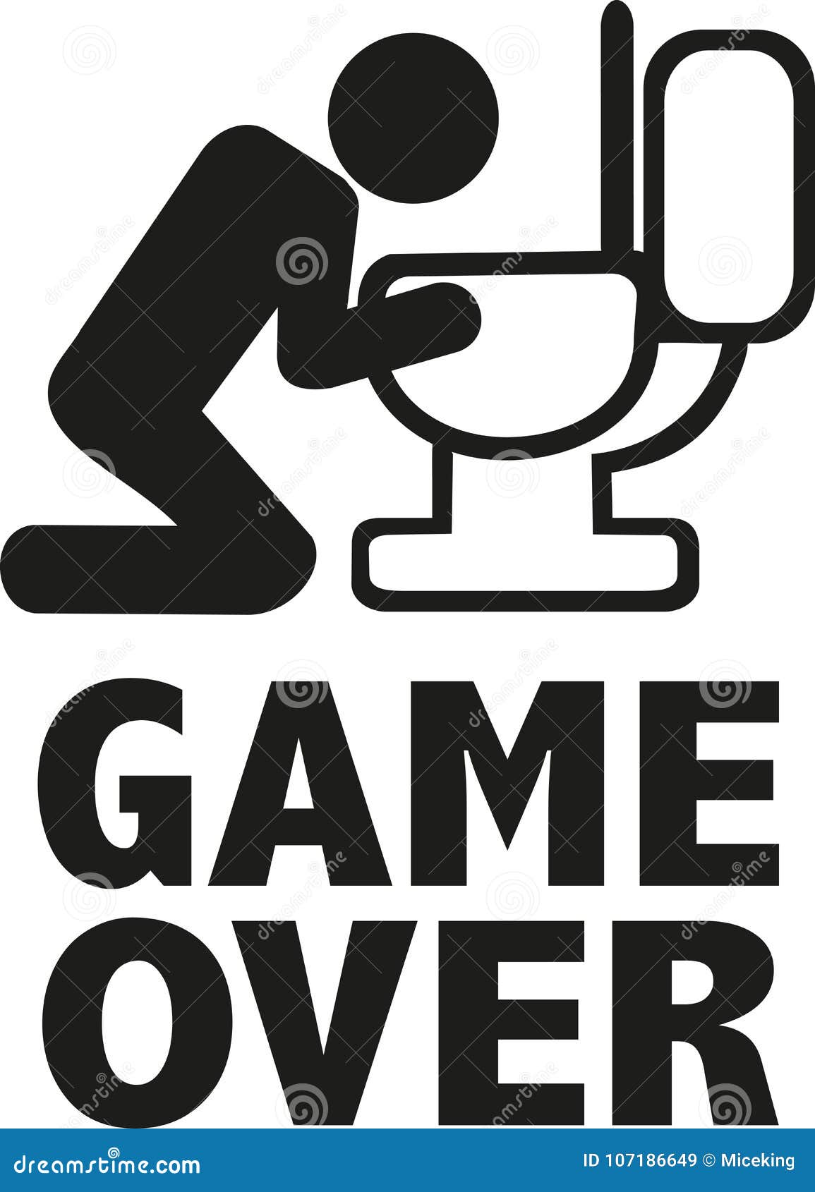Game Over after Alcohol Puking Stock Vector - Illustration of vector ...