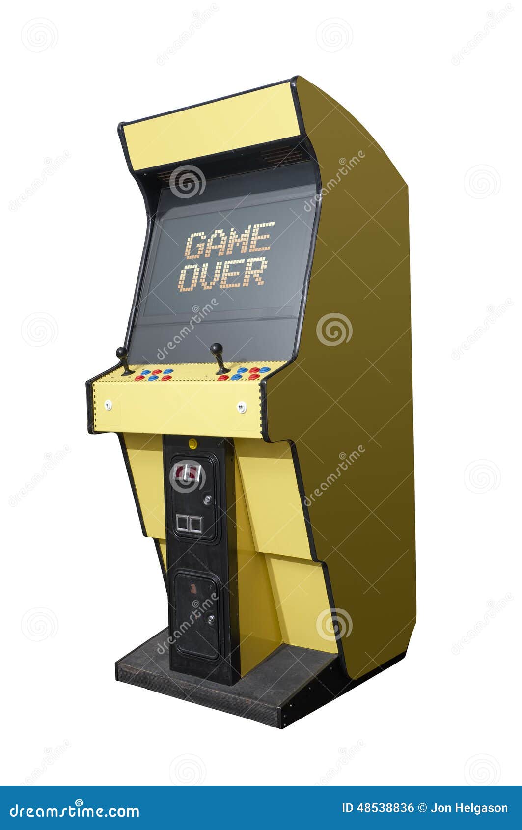 Game Over on Arcade Machine Stock Illustration - Illustration of arcade ...