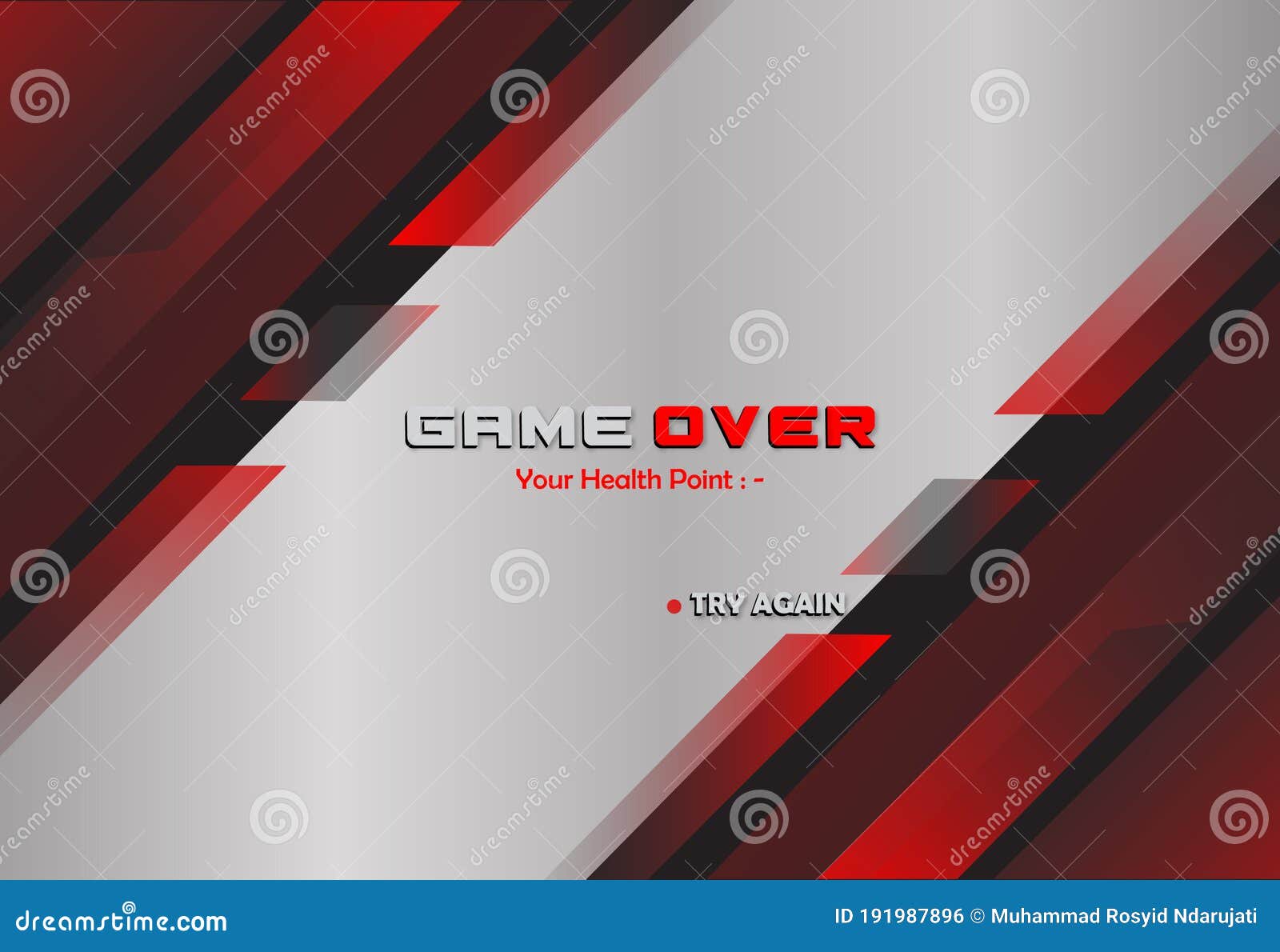 GAME OVER BACKGROUND DESIGN FREE VECTOR Stock Vector - Illustration of ...