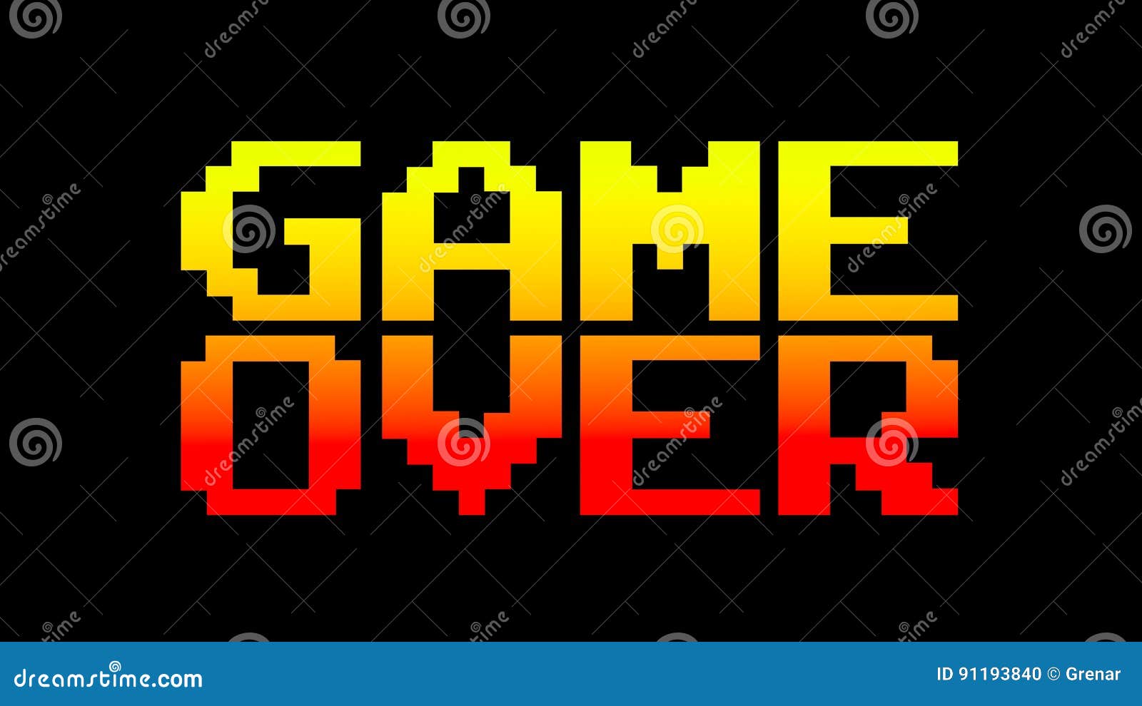 Game over 8bit funky stock illustration. Illustration of funky - 91193840