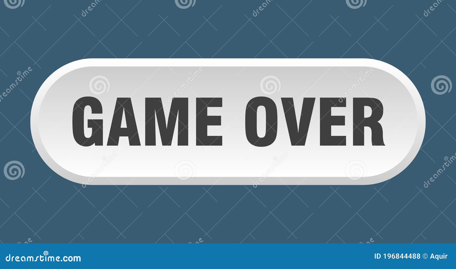 Game over button stock vector. Illustration of game - 196844488