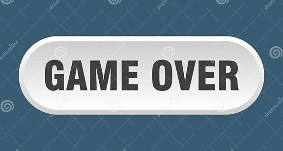 Game over button stock vector. Illustration of game - 196844488
