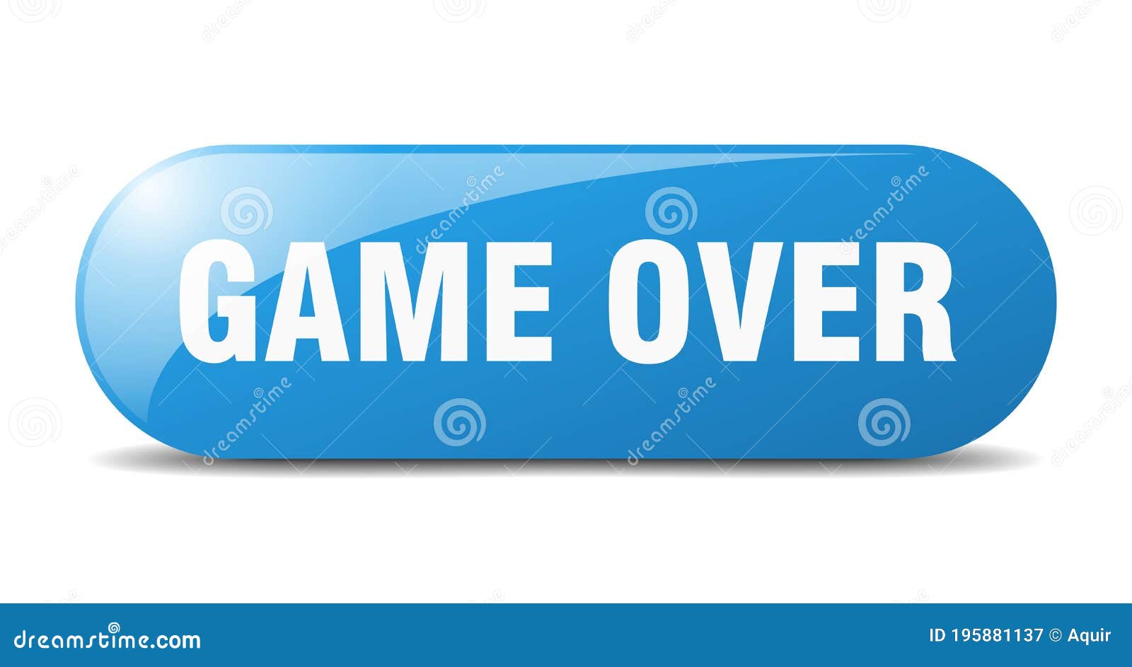 Game Over Button. Game Over Sign. Key. Push Button Stock Vector ...