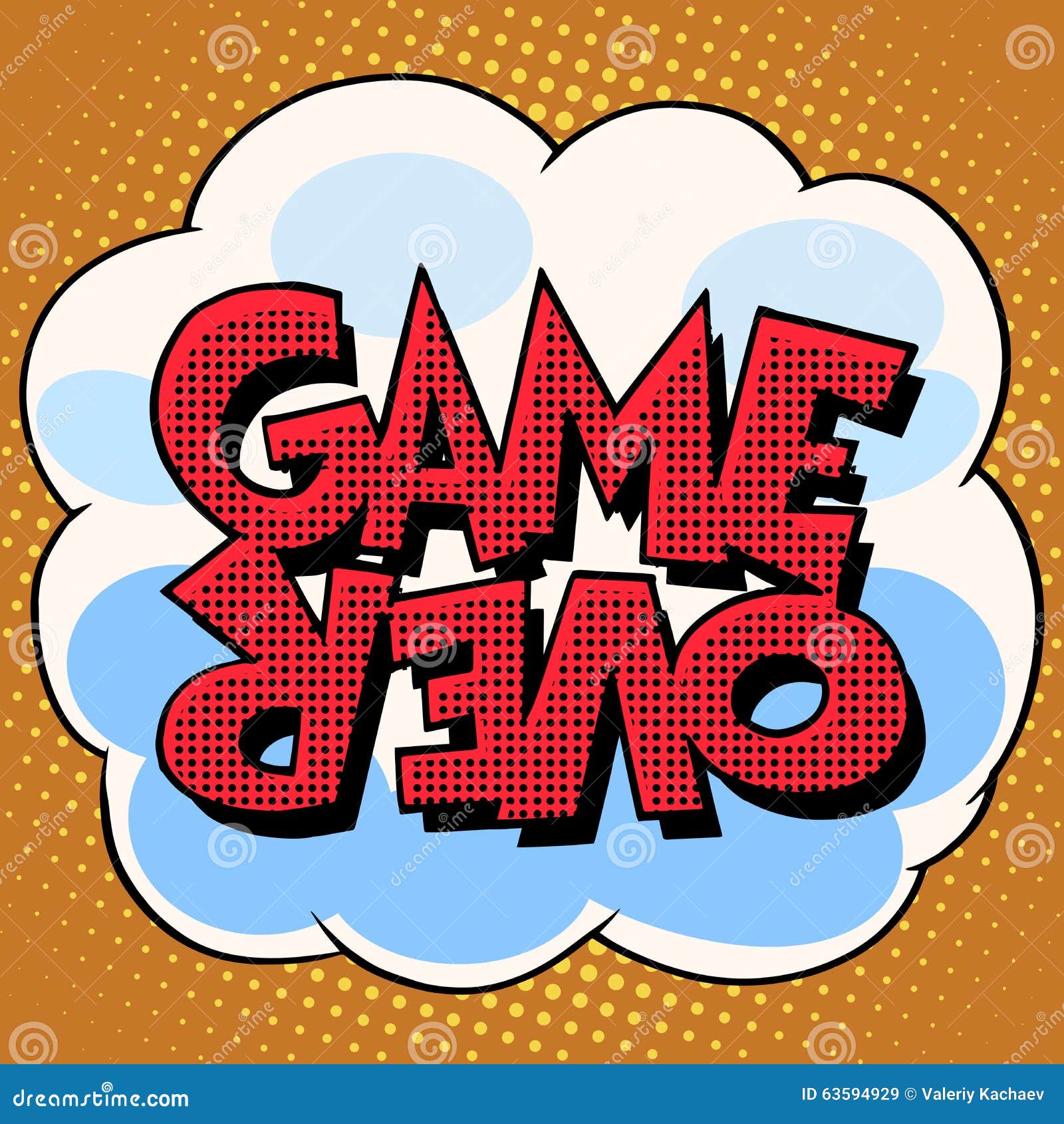 Game Over Text Retro