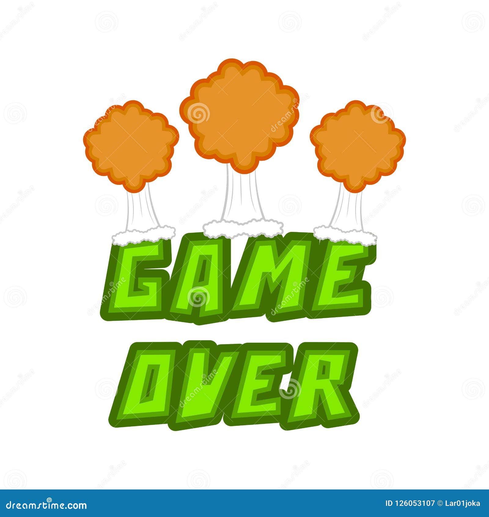 Game over concept image stock vector. Illustration of video - 126053107