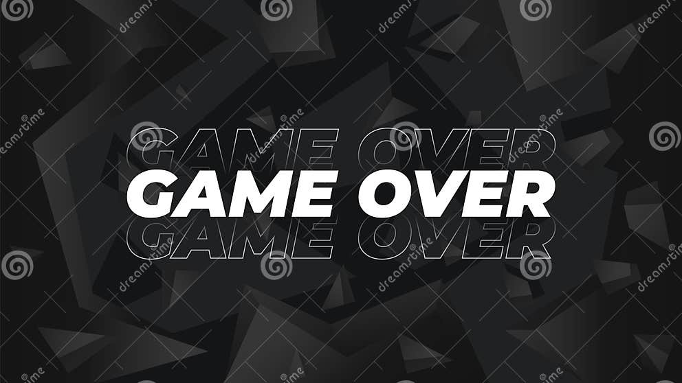 Game Over Design on Abstract Background, Vector Stock Illustration ...