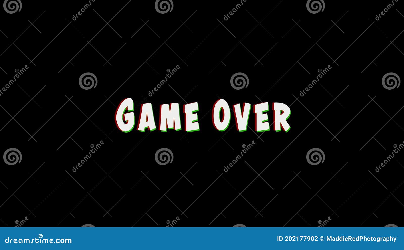 Game Over Glitch Effect Animation on a Black Background. Retro Arcade ...
