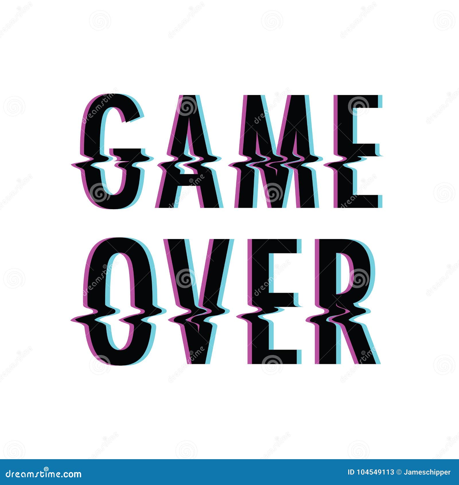 Game over glitch stock vector. Illustration of label - 104549113 Game over glitch stock vector. Illustration of label - 104549113