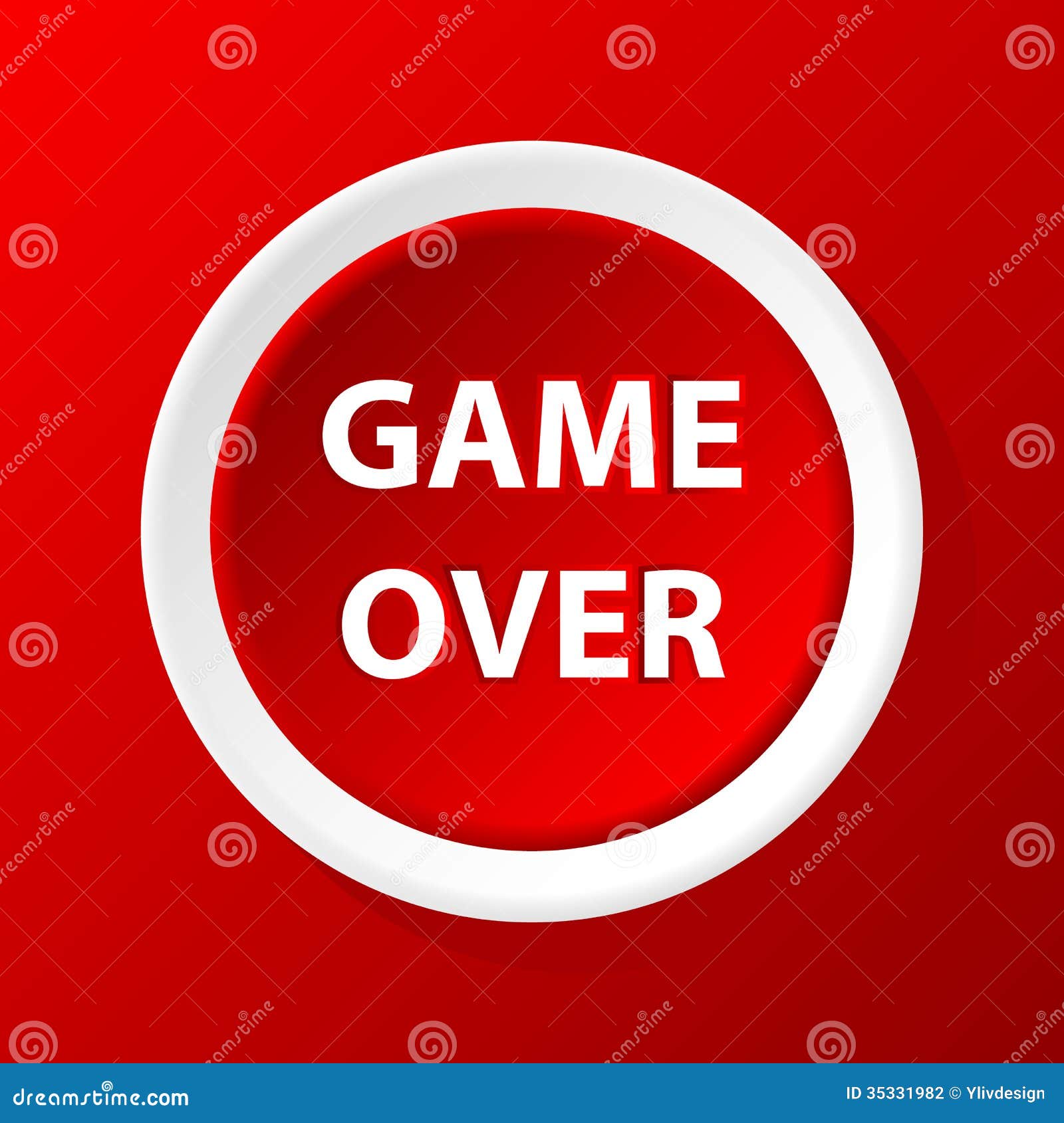 Game over icon stock vector. Illustration of objects - 35331982