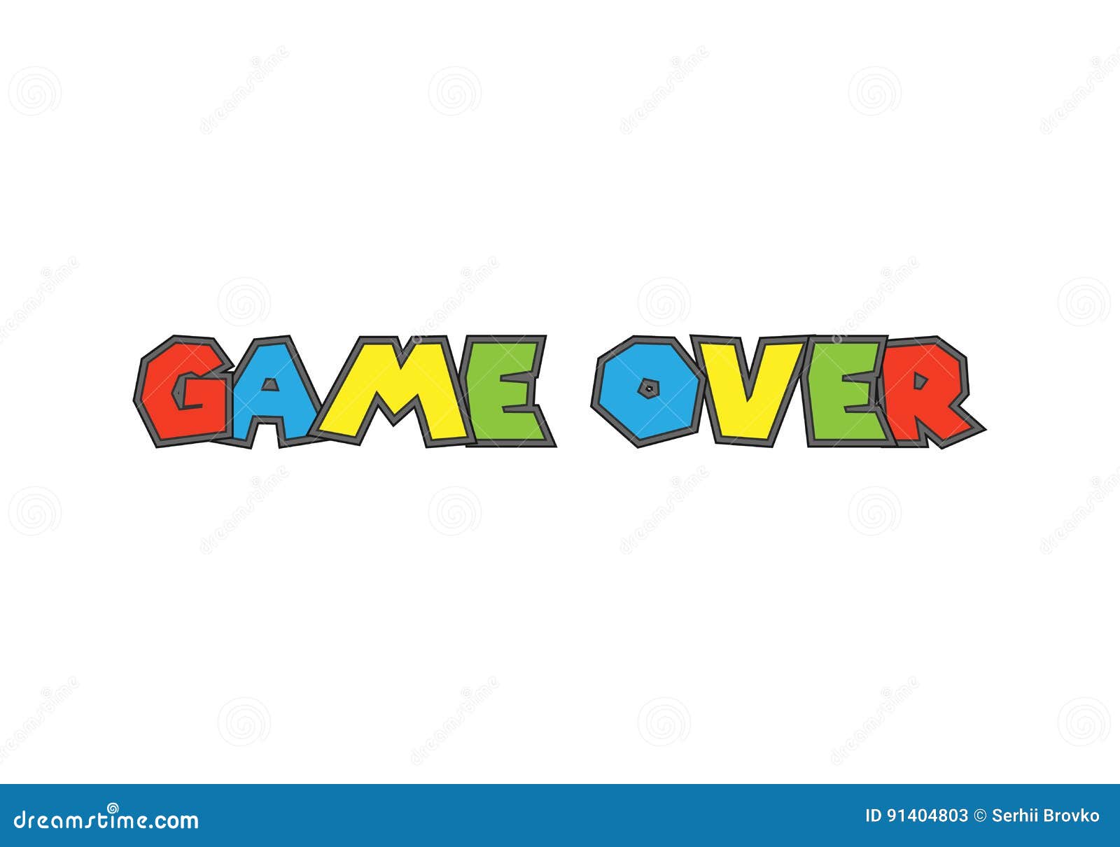 Game over stock vector. Illustration of business, background - 91404803