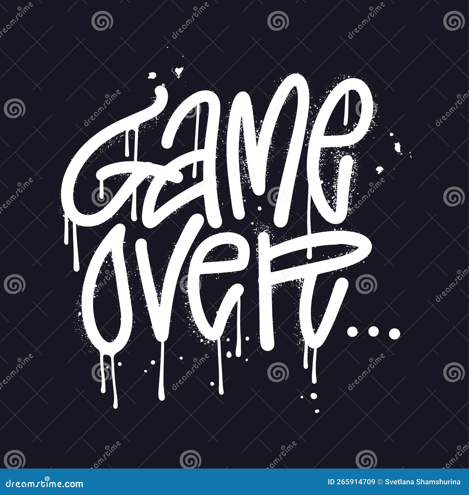 Graffiti Game Over Text Sprayed In Black Over White Cartoon Vector ... Graffiti Game Over Text Sprayed In Black Over White Cartoon Vector ...