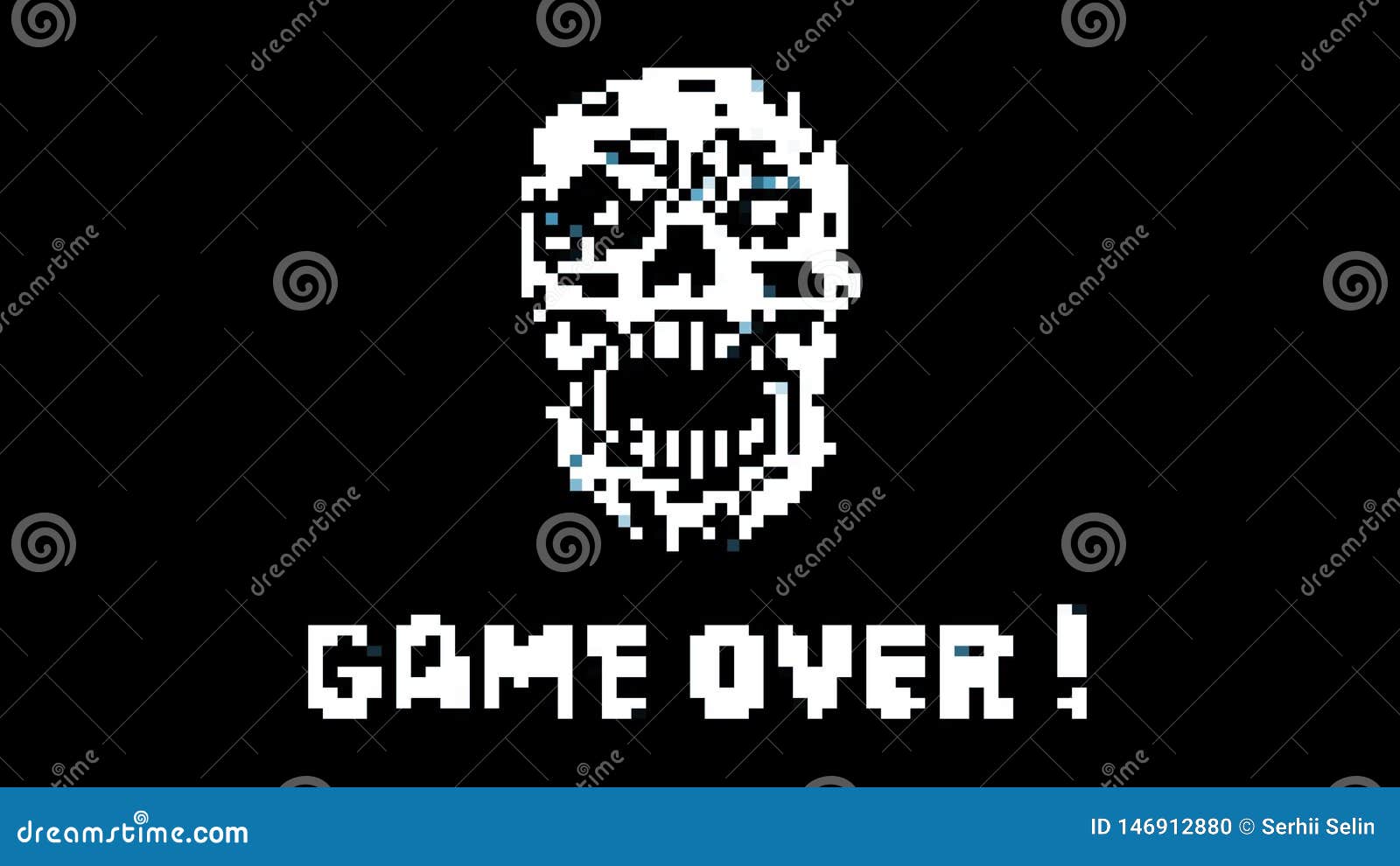 Game Over Logo Skull