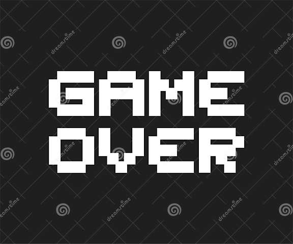 Game over message stock vector. Illustration of sign - 151663802