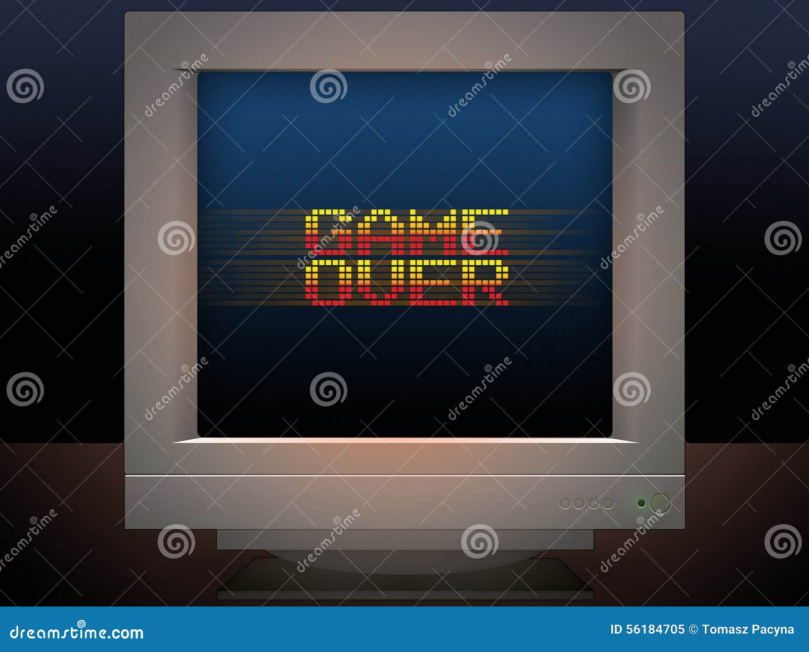 Game Over Message Retro Video Game Illustration Stock Illustration ...