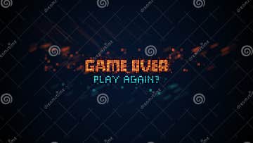 Game Over Phrase in Pixel Art Stock Illustration - Illustration of ...