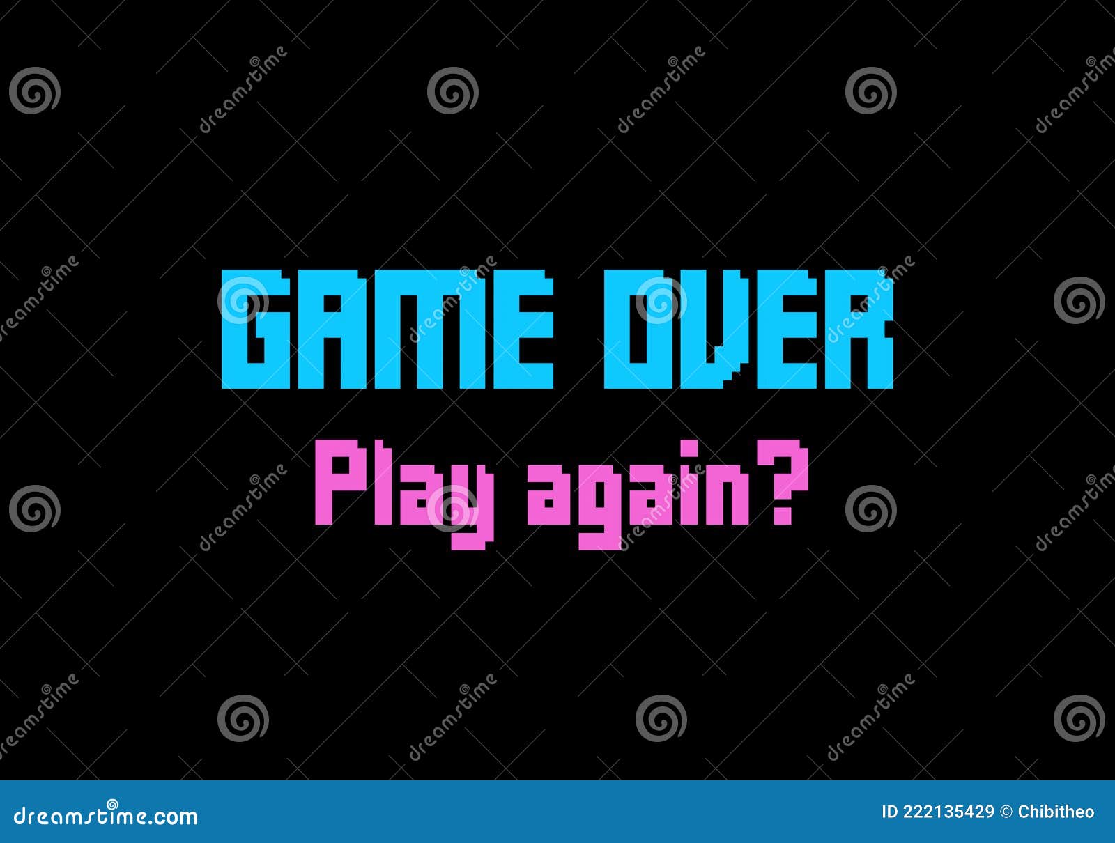 Pixel Game Over Text Image 8 Bit Stock Vector - Illustration of ...