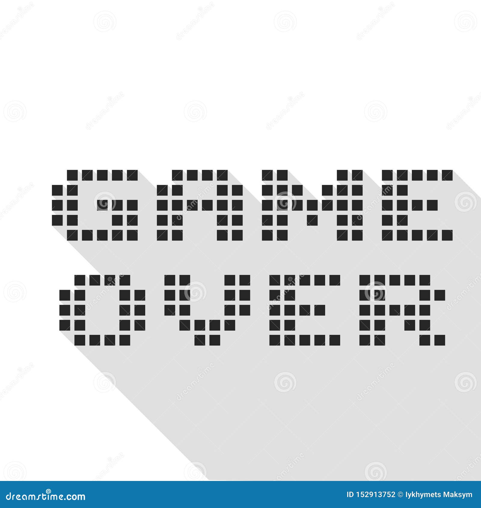 Game Over Pixel Style Icon Illustration Stock Vector - Illustration of ...