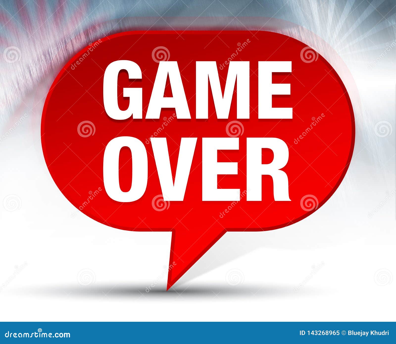 Game Over Red Bubble Background Stock Illustration - Illustration of ...